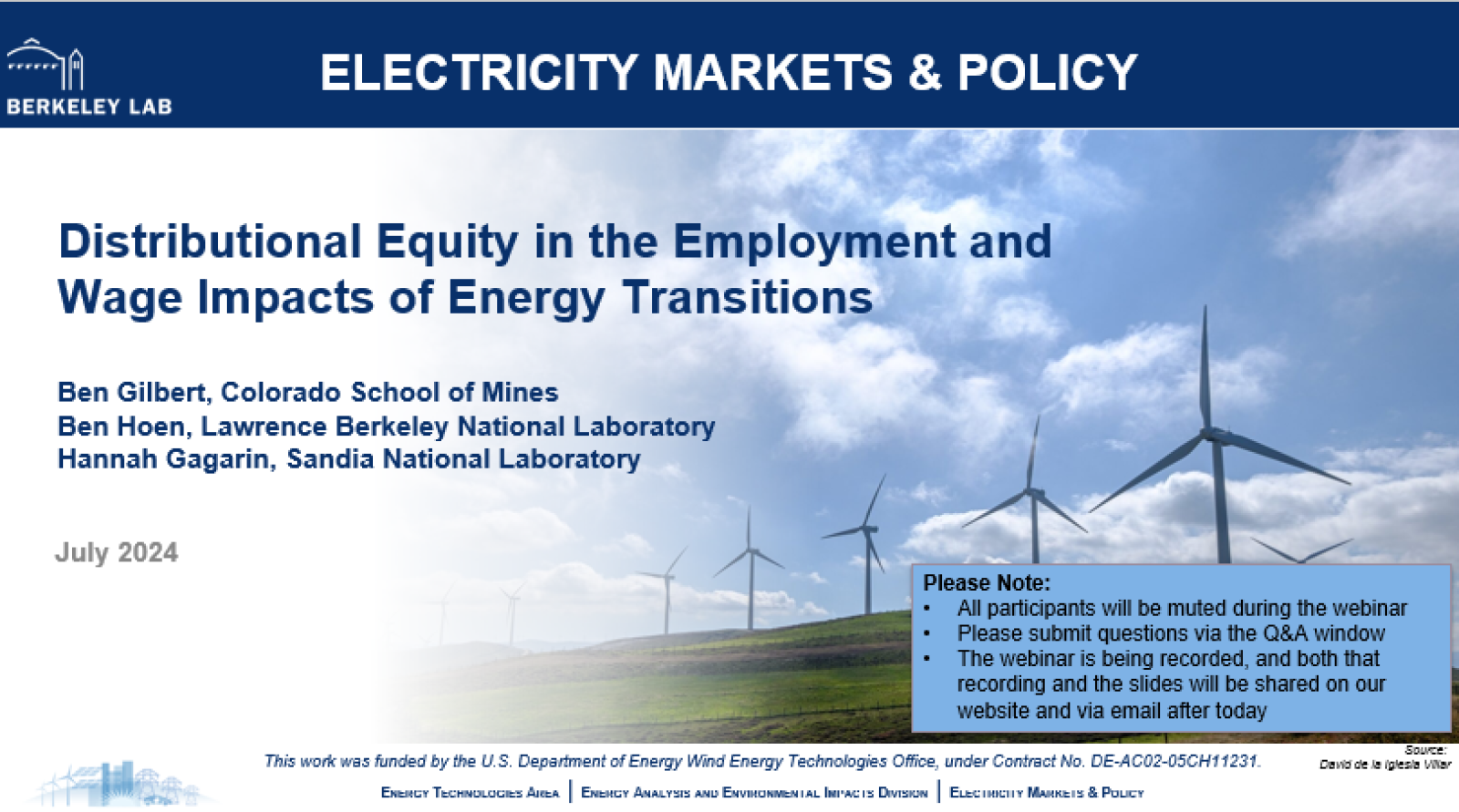 Distributional Equity in the Employment and Wage Impacts of Energy ...