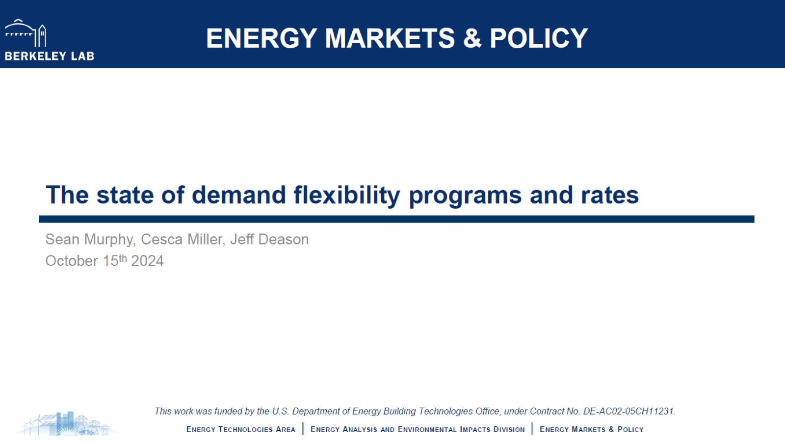 The State of Demand Flexibility Programs and Rates | Energy Markets ...