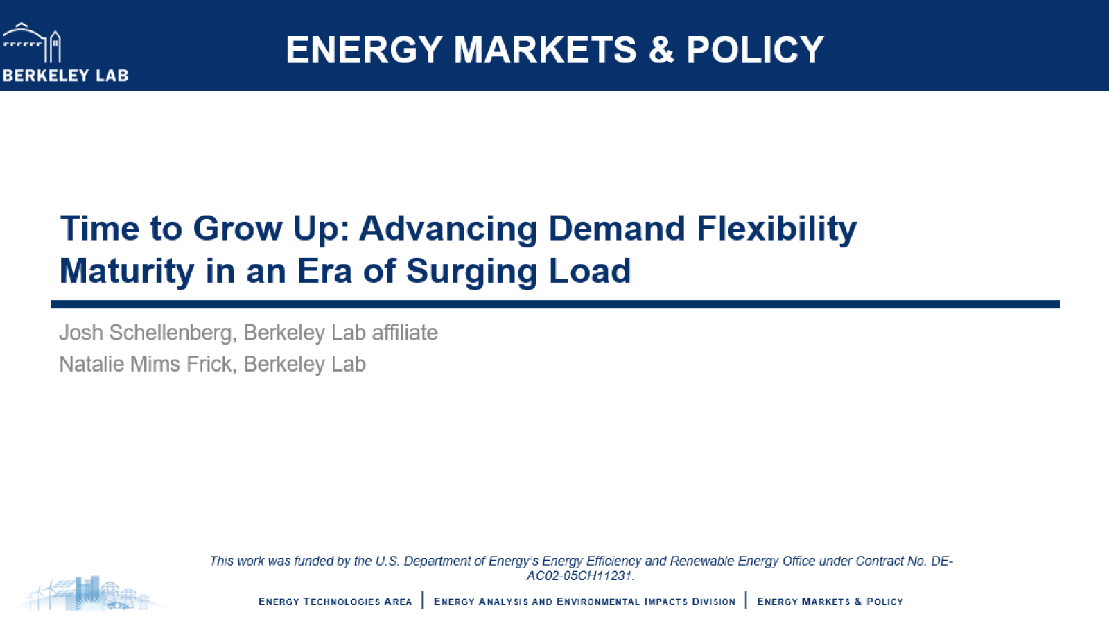 Time to Grow Up: Advancing Demand Flexibility Maturity in an Era of ...