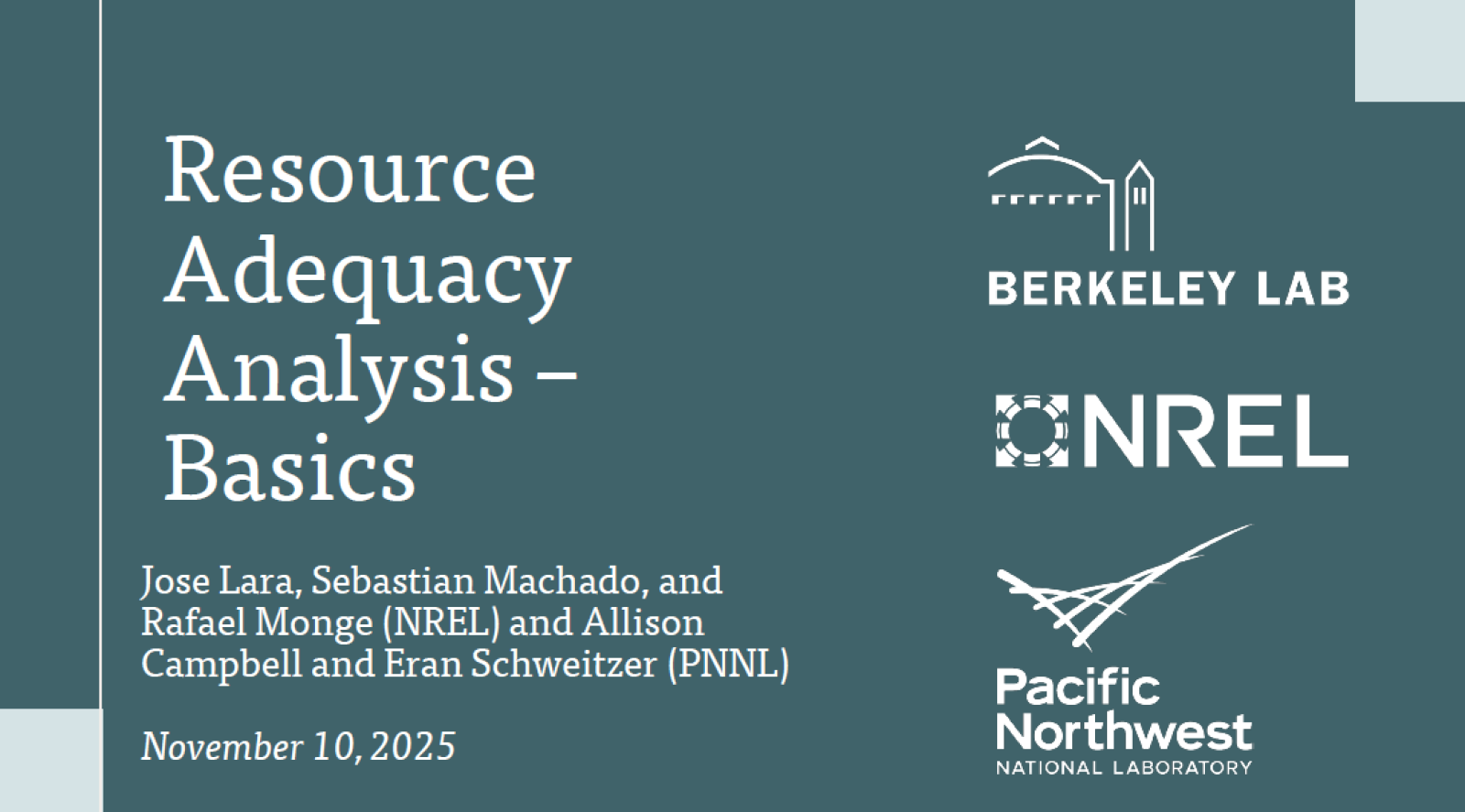 Resource Adequacy Analysis – Basics | Energy Markets & Planning