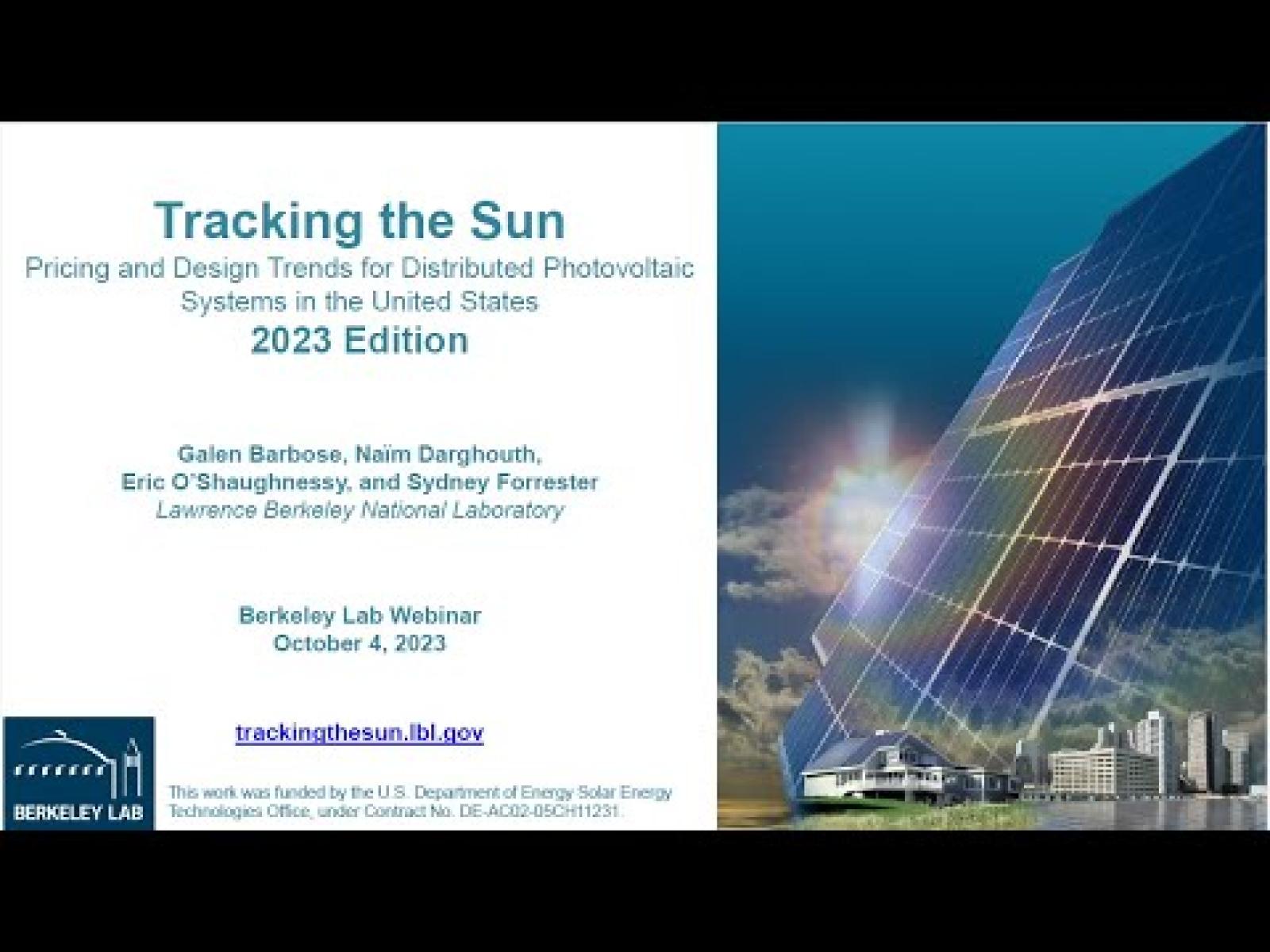 Tracking the Sun: Pricing and Design Trends for Distributed ...