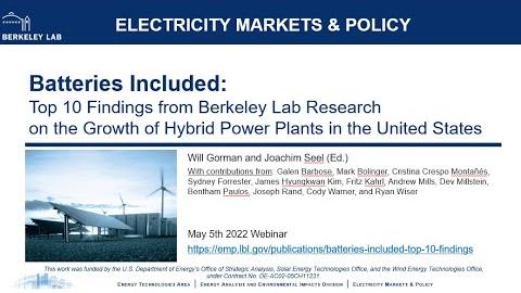 Hybrid Power Plants: Status of Operating and Proposed Plants, 2025 Data ...